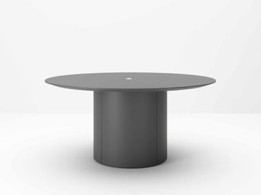 EXTRALIGHT Round meeting table with cable management By PROF