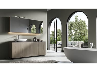 MIRROR WITH HINGED DOOR CONTAINER Miroir By Edoné by Agorà
