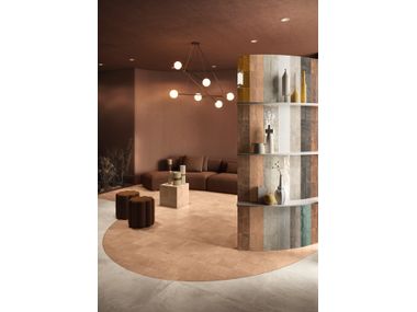 FORME ROSATO Porcelain stoneware wall tiles with terracotta effect By EmilCeramica
