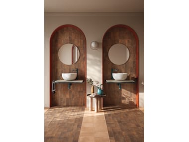 FORME TERRACOTTA Porcelain stoneware wall tiles with terracotta effect ...