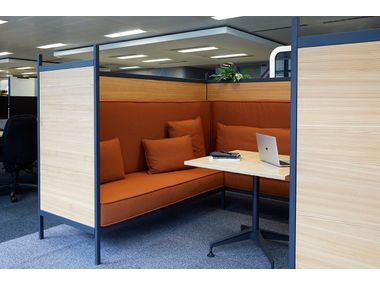 GRID U-SHAPE Modular office booth By Established&Sons