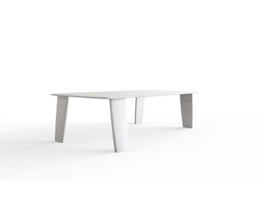 BISCUIT Rectangular marble garden table By Exteta