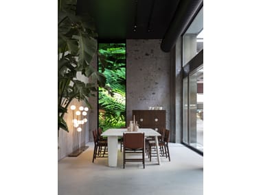 BISCUIT Rectangular marble garden table By Exteta