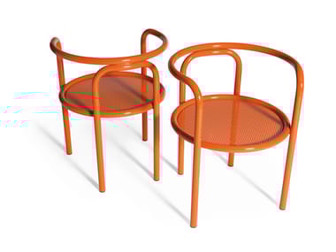 LOCUS SOLUS Powder coated steel garden chair By Exteta