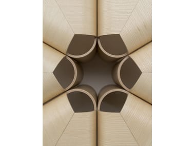 FALABELLA Low wood veneer stool By Offecct | design Lucy Kurrein