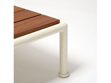 ROÈ Modular low teak garden side table By FAST