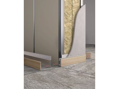 FILOMURO Flush with wall wooden skirting board By GAROFOLI