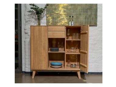 FINN Wooden highboard with doors with drawers By Sixay furniture