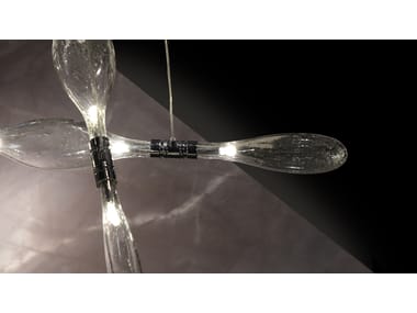 FIREFLY LED blown glass pendant lamp By Reflex | design Emanuele Missaglia