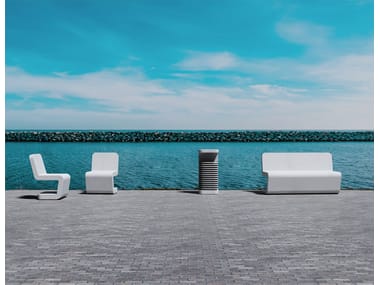 FLOW Concrete bench with back By SIT | design João Carvalho