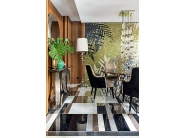 FLUXUS Marble console table By Sicis | design Massimiliano Raggi