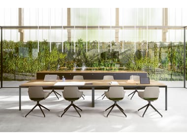 Rectangular meeting table FRAME EVO + MEETING By Sinetica