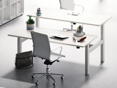 FRAMEWORK 2.0 - LIFT-UP Height-adjustable rectangular office desk By ...