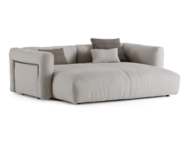 FIOCCO Sectional fabric sofa with removable cover By Flou
