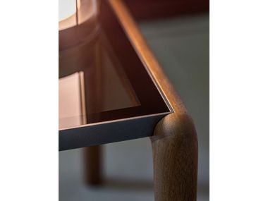 GAUDÍ Wood and glass side table By Flou | design Matteo Nunziati