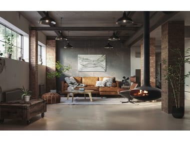 DOMOFOCUS BIOÉTHANOL Central swivel hanging decorative fireplace By Focus creation | design ...