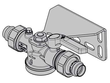 G6 90° threaded valve with connection Right-angle valve for single-pipe ...