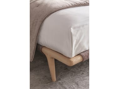 GAUDÍ Double bed with upholstered headboard By Flou