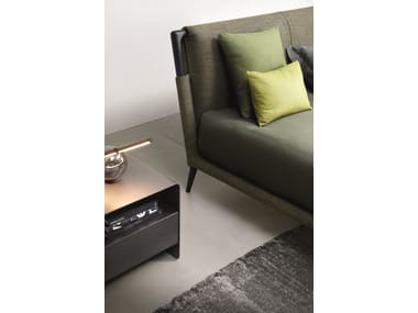 GAUDÍ Double bed with upholstered headboard By Flou