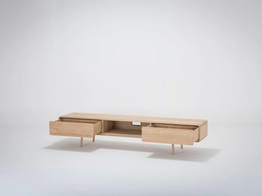 FAWN Low oak TV cabinet with drawers By GAZZDA | design Salih Teskeredzic