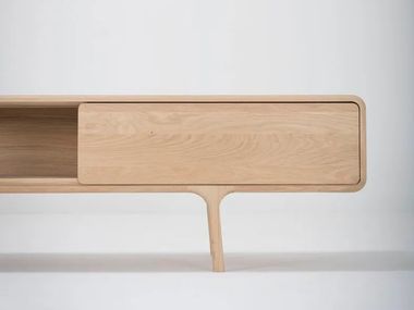FAWN Low oak TV cabinet with drawers By GAZZDA | design Salih Teskeredzic