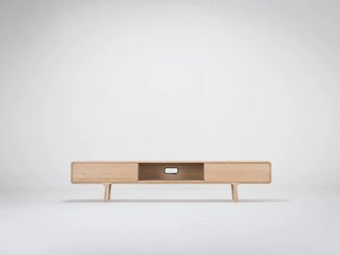 FAWN Low oak TV cabinet with drawers By GAZZDA | design Salih Teskeredzic