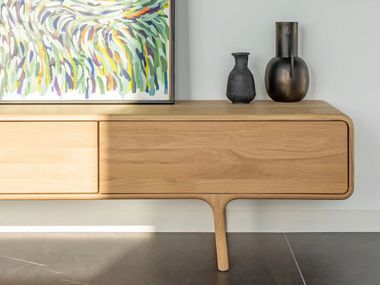 FAWN Low oak TV cabinet with drawers By GAZZDA | design Salih Teskeredzic