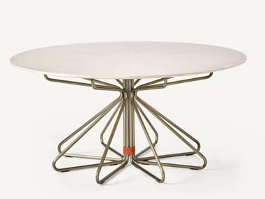 GEOMETRIC | Dining Table Round steel and wood dining table By ...