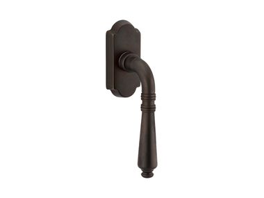 GINEVRA DK brass window handle on rose By Reguitti