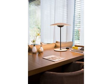 GINGER LED aluminium and wood table lamp By Marset | design Joan Gaspar