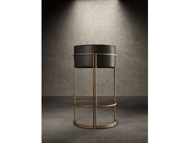 DEJA VU Upholstered high fabric stool By GIOPAGANI | design Gio Pagani