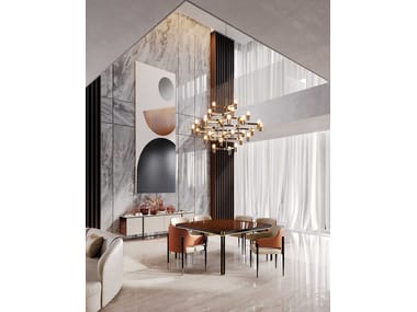 GIULIETTE Upholstered fabric chair with armrests By Capital Collection