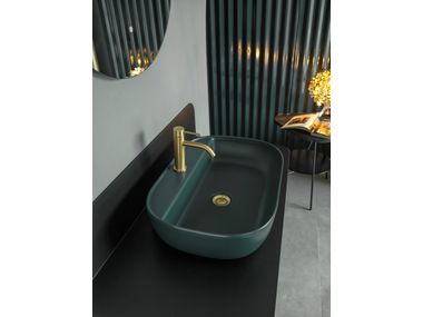 GLAM Countertop rectangular ceramic washbasin By Scarabeo Ceramiche ...