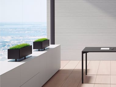 Aluminium plant pot GREEN LIGHT_T By Systemtronic design Mermelada Estudio