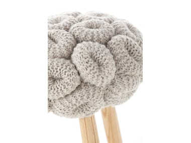 GREY KNITTED STOOL stool By GAN