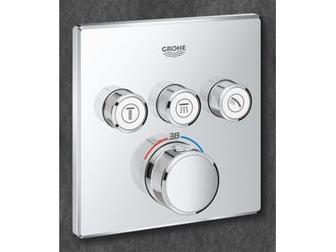 GROHTHERM SMARTCONTROL Thermostatic shower mixer with plate By Grohe