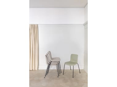 HAL SOFT TUBE STACKABLE Upholstered stackable fabric chair By Vitra ...