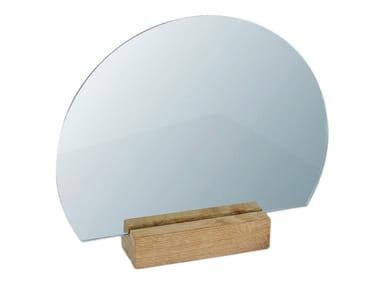 Countertop round mirror HALF-MOON MARBLE By Kristina Dam Studio