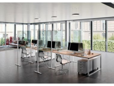 HALT COVID | Free standing protective barrier Halt Covid Collection By Samo