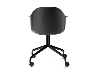 HARBOUR DINING CHAIR STAR BASE Polypropylene chair with armrests with ...