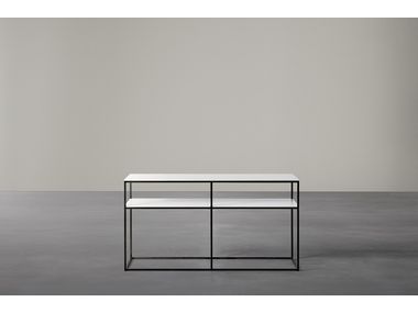 HARDY | Console table with shelving Rectangular wooden console table ...