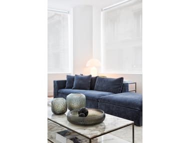 HARDY Low rectangular metal coffee table By Meridiani