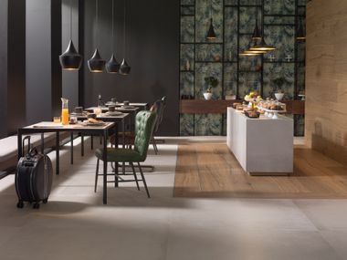 Porcelain stoneware wall/floor tiles with concrete effect HARLEM ACERO ...