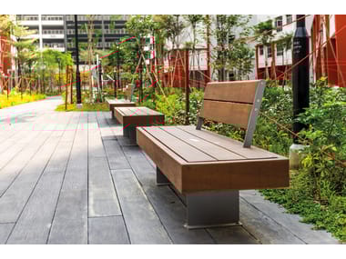 HARRIS | Bench with back By Metalco