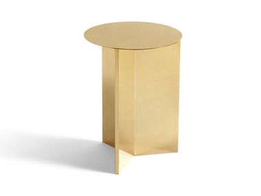 Round steel side table with granite base HAY - BOWLER PALE BROWN By In ...