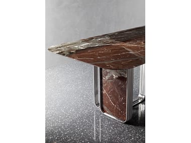 NOVA Rectangular marble dining table By HESSENTIA | Cornelio Cappellini | design Luca Erba