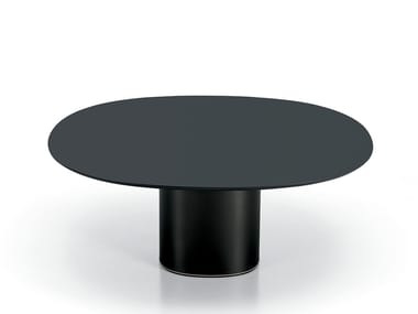 HOLO PILLAR Oval dining table By Kristalia | design Kensaku Oshiro