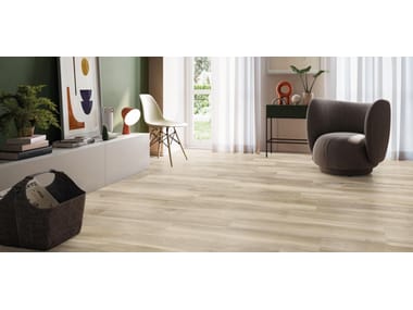 Indoor/outdoor porcelain stoneware flooring with wood effect HUSK By Supergres