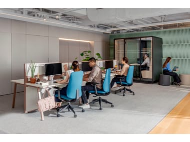 INTUITY Sectional multiple melamine office workstation with desk ...