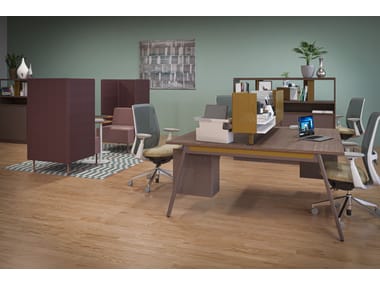 INTUITY Sectional multiple melamine office workstation with desk ...